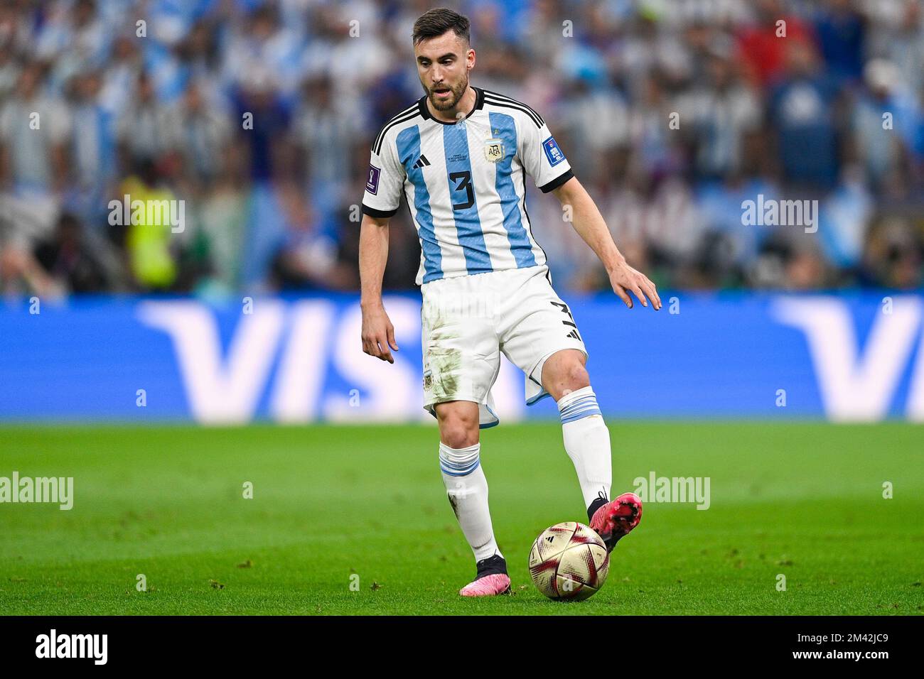 LUSAIL CITY, QATAR - DECEMBER 18: Nicolas Tagliafico of Argentina ...
