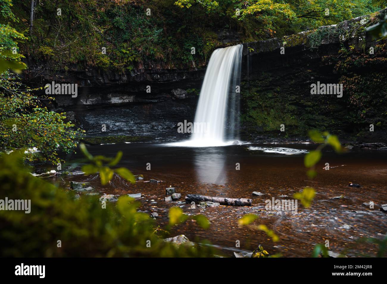 Sgwd Gwladys or Lady Falls along the Four Waterfalls walk, Waterfall ...