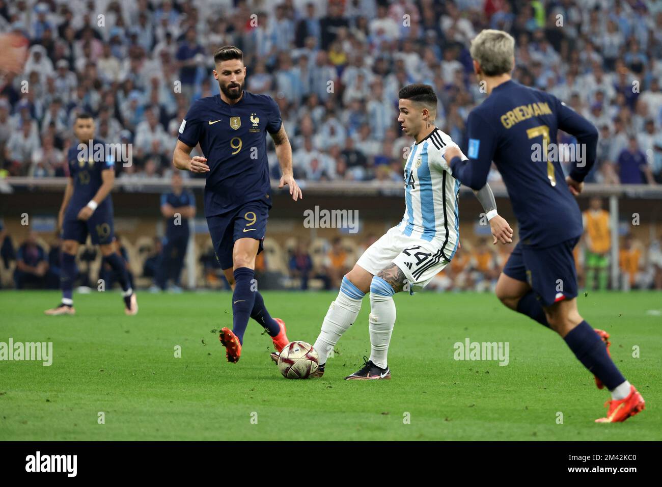 LUSAIL CITY, QATAR - DECEMBER 18: Enzo Fernandez of Argentina during ... LUSAIL CITY, QATAR - DECEMBER 18: Enzo Fernandez of Argentina during ...