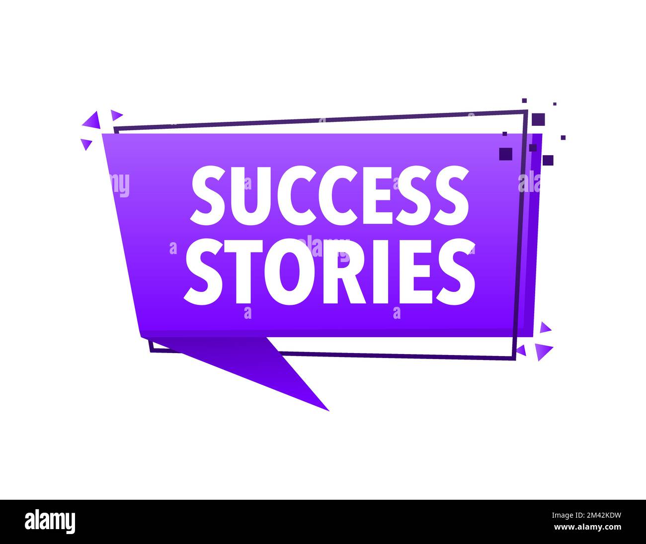 Success stories Announcement Megaphone Label. Loudspeaker speech bubble ...