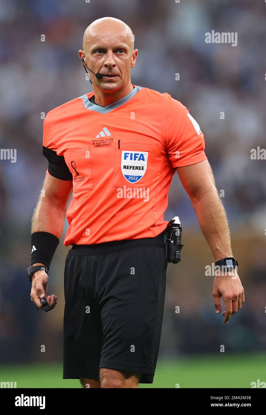 Doha, Qatar, 18th December 2022. Referee Szymon Marciniak during the ...
