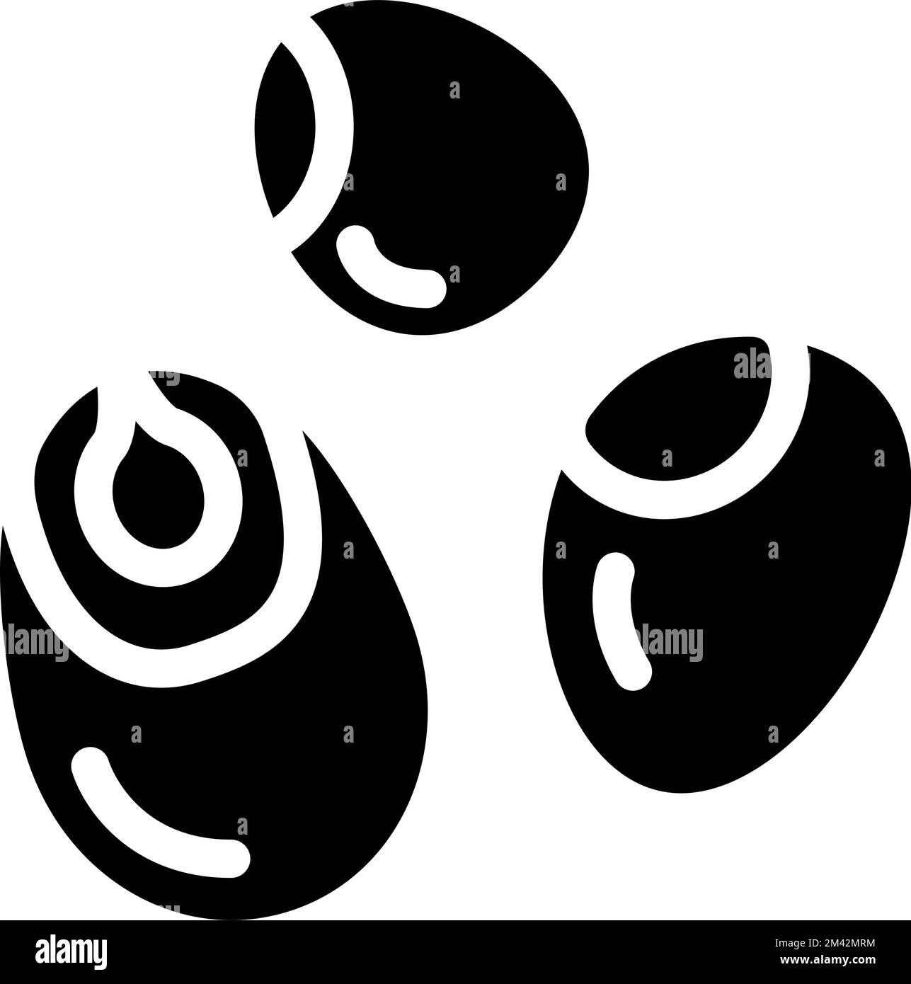 millet grain food glyph icon vector illustration Stock Vector Image ...