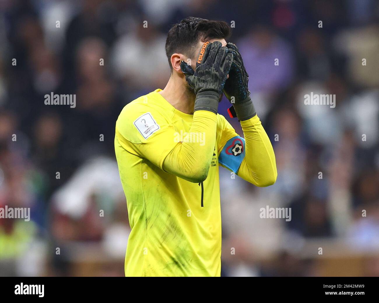 Doha, Qatar, 18th December 2022. Hugo Lloris of France dejected during ...