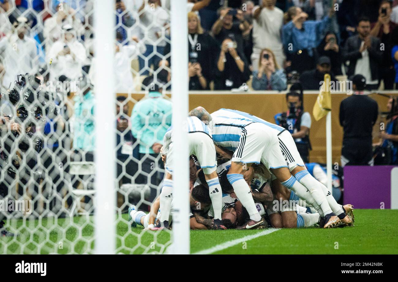 Doha, Qatar. 18th Dec, 2022. Goal celebration: Lionel Messi (Arg ...