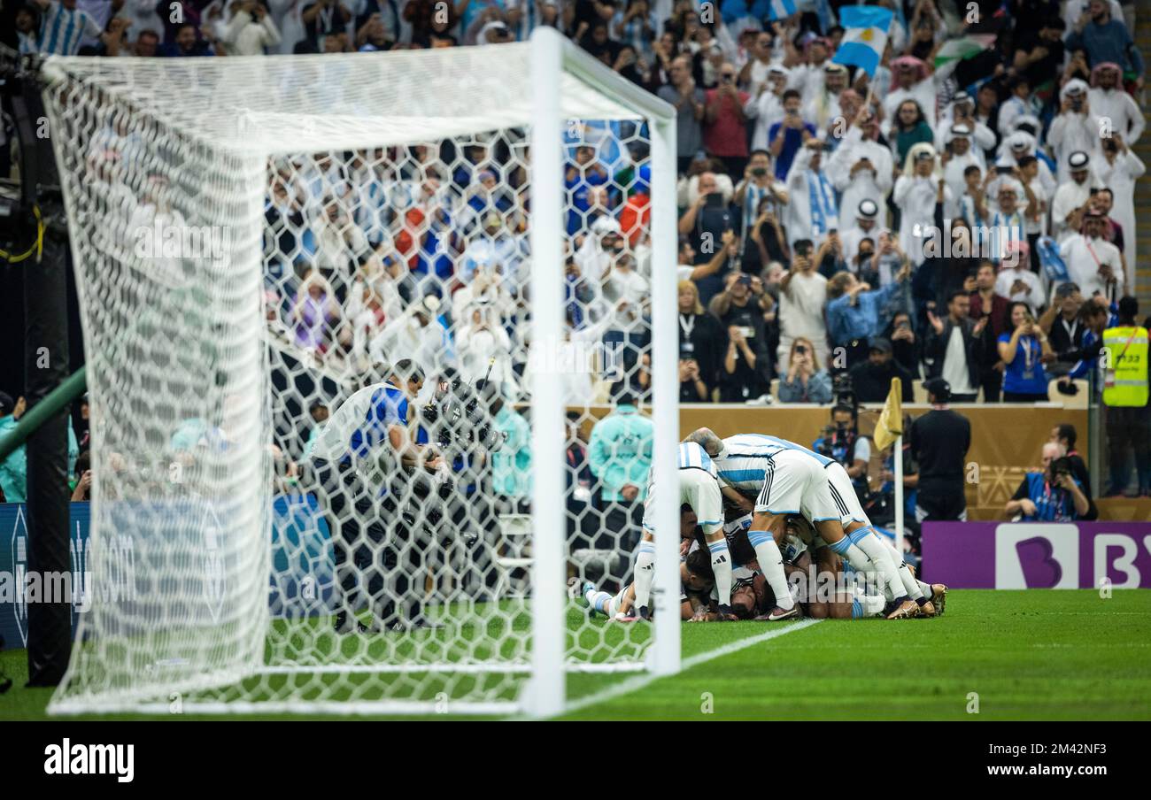 Doha, Qatar. 18th Dec, 2022. Goal celebration: Lionel Messi (Arg ...