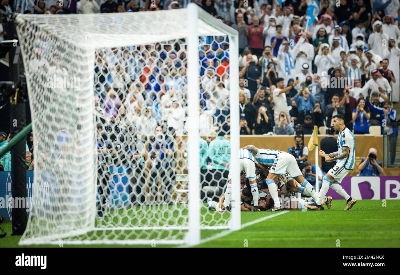 Doha, Qatar. 18th Dec, 2022. Goal celebration: Lionel Messi (Arg ...