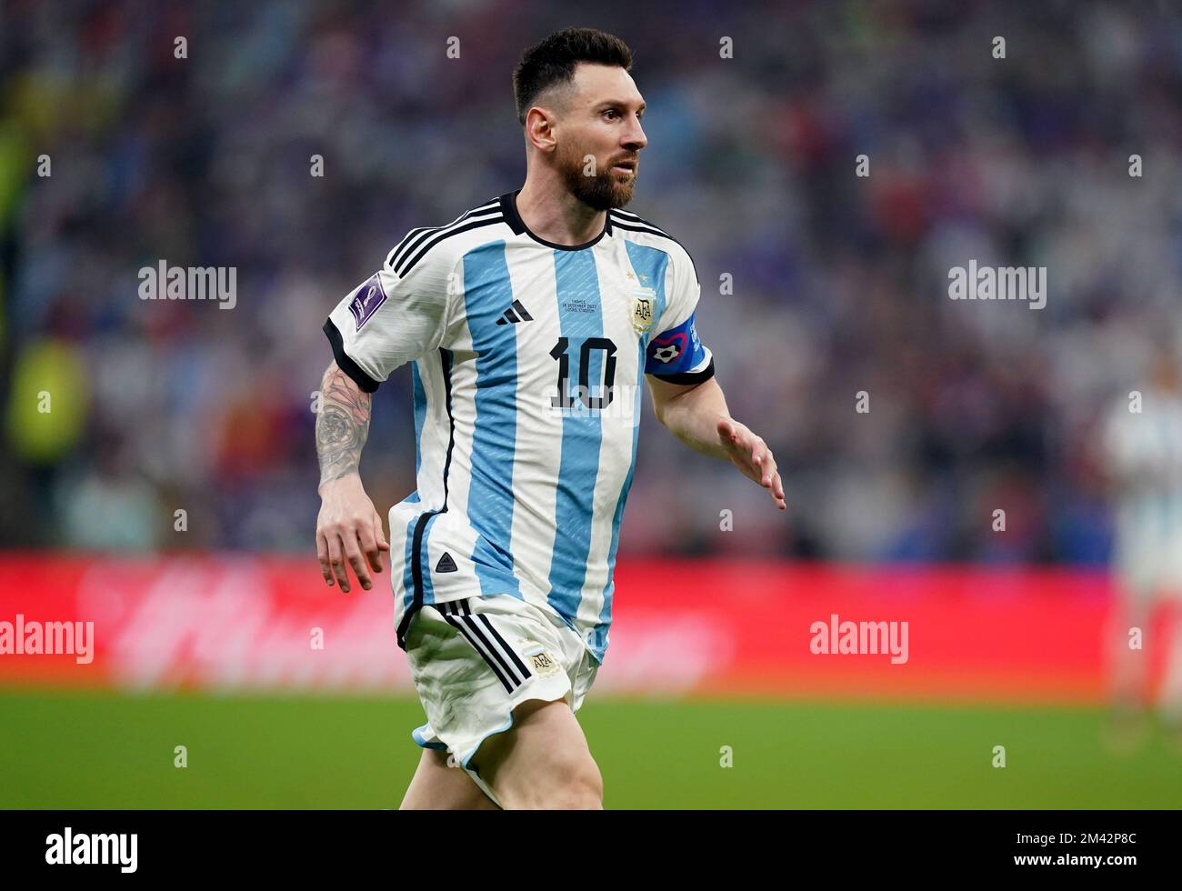 Argentina's Lionel Messi during the FIFA World Cup final at Lusail ...