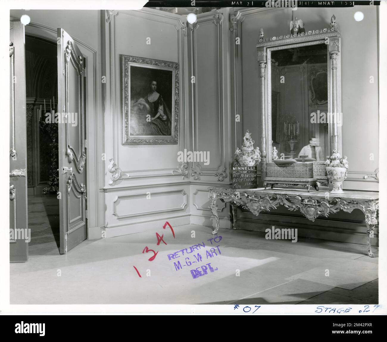 Set Reference Still of Mansion Reception Hall for FRED ASTAIRE and ...