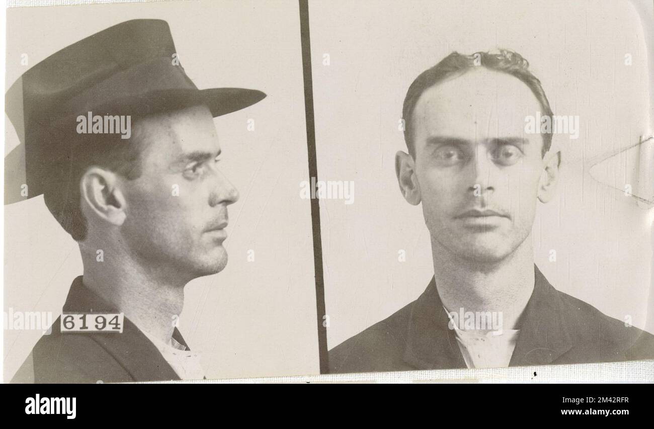 Photograph of Henry Burrell. Bureau of Prisons, Inmate case files Stock ...