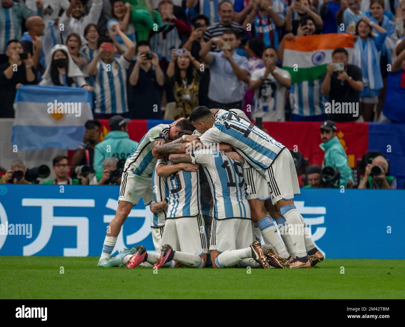 Lusail, Catar. 18th Dec, 2022. Argentina vs France Party, match valid ...