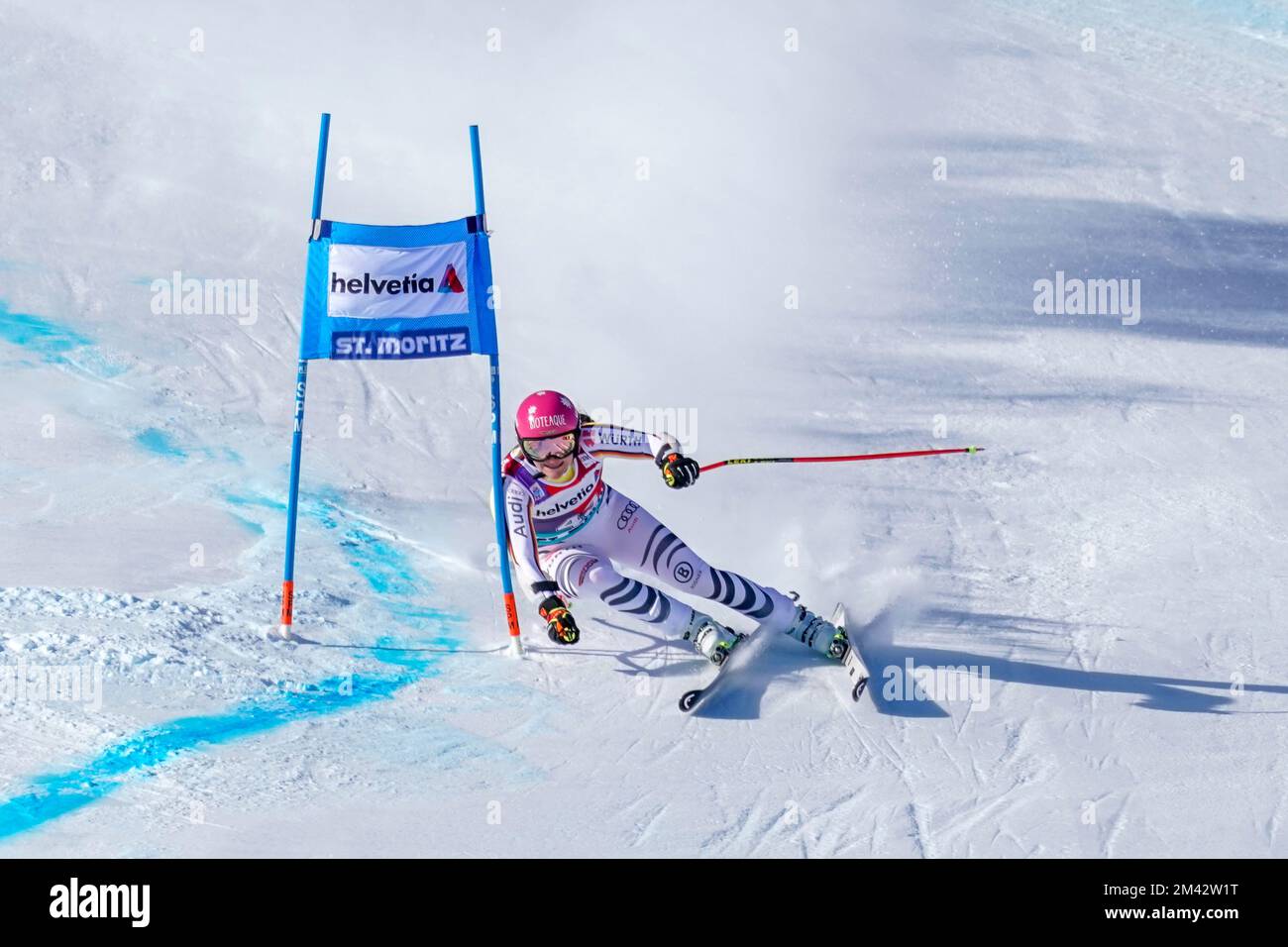 ST MORITZ, SWITZERLAND - DECEMBER 18: Katrin Hirtl-Stanggassinger of ...