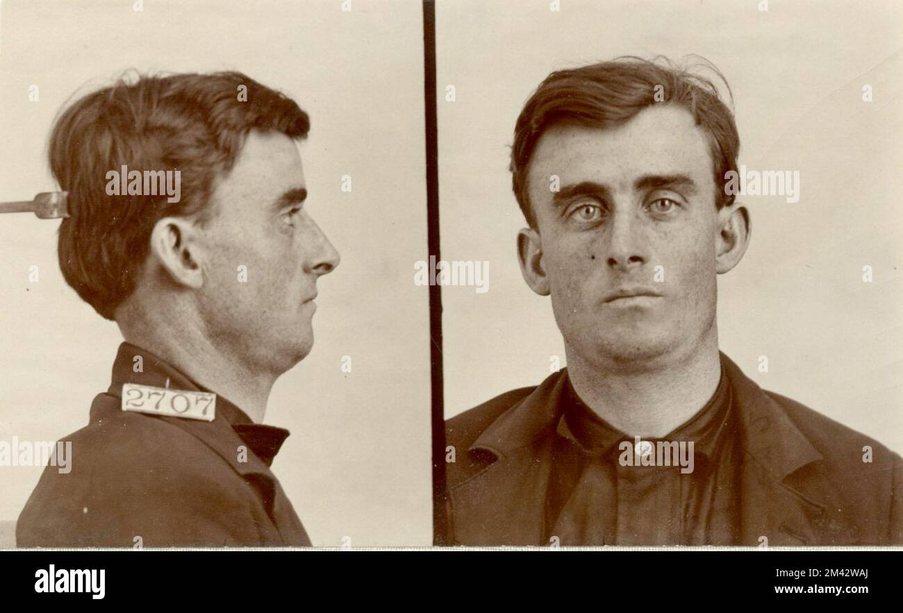 Photograph of Simms Marshall. This item is the prison photograph, also ...