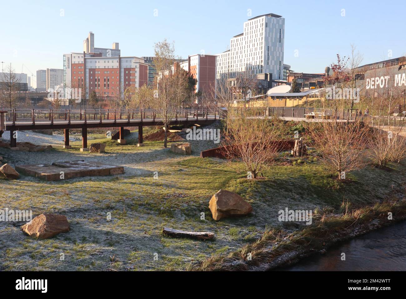 Manchester, England 15th December 2022. Mayfield Park. A 6.5-acre ...