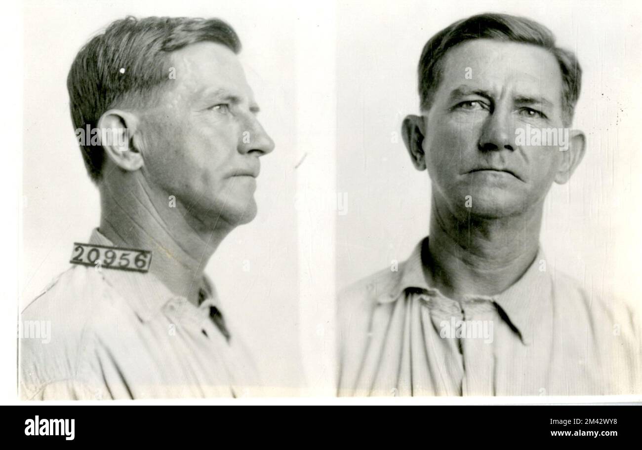 Photograph of George Bloxom. Bureau of Prisons, Inmate case files Stock ...