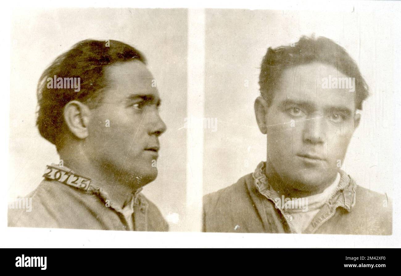 Photograph of W. J. Adams. Bureau of Prisons, Inmate case files Stock ...