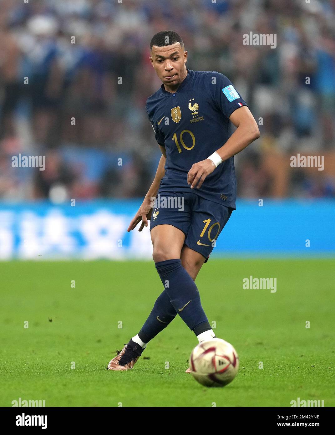 France's Kylian Mbappe in action during the FIFA World Cup final at ...
