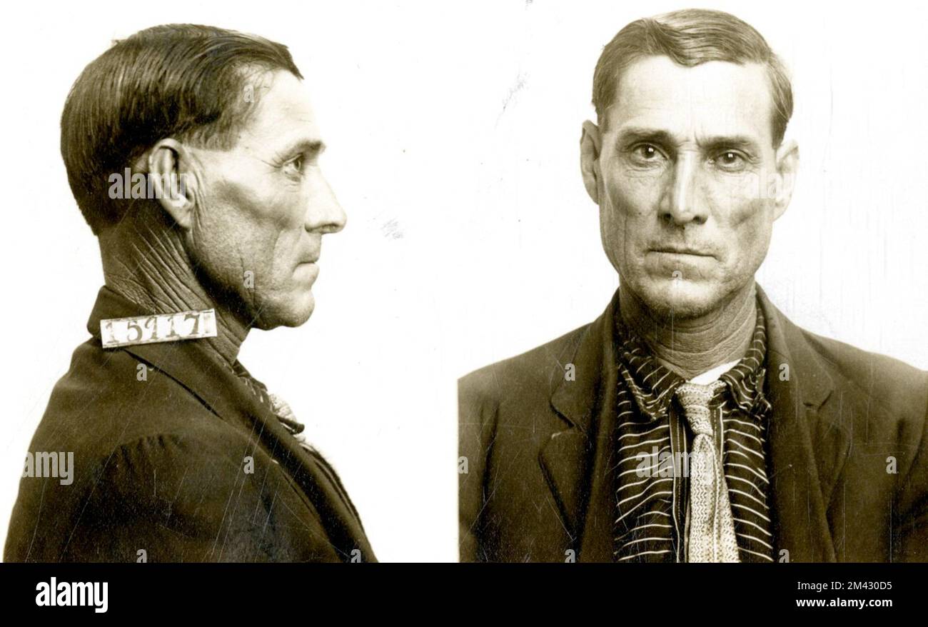 Photograph of R. M. Hood. Bureau of Prisons, Inmate case files Stock ...