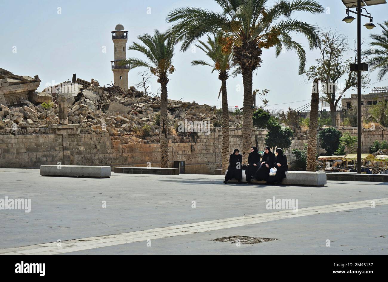 Aleppo, Syria, The ancient city of Aleppo after the war Stock Photo - Alamy