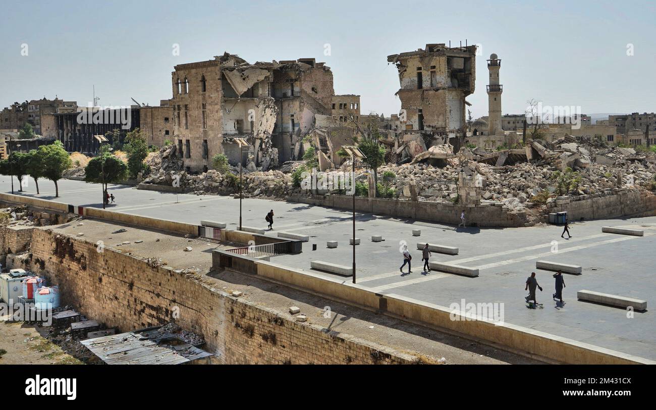 Aleppo, Syria, The ancient city of Aleppo after the war Stock Photo - Alamy