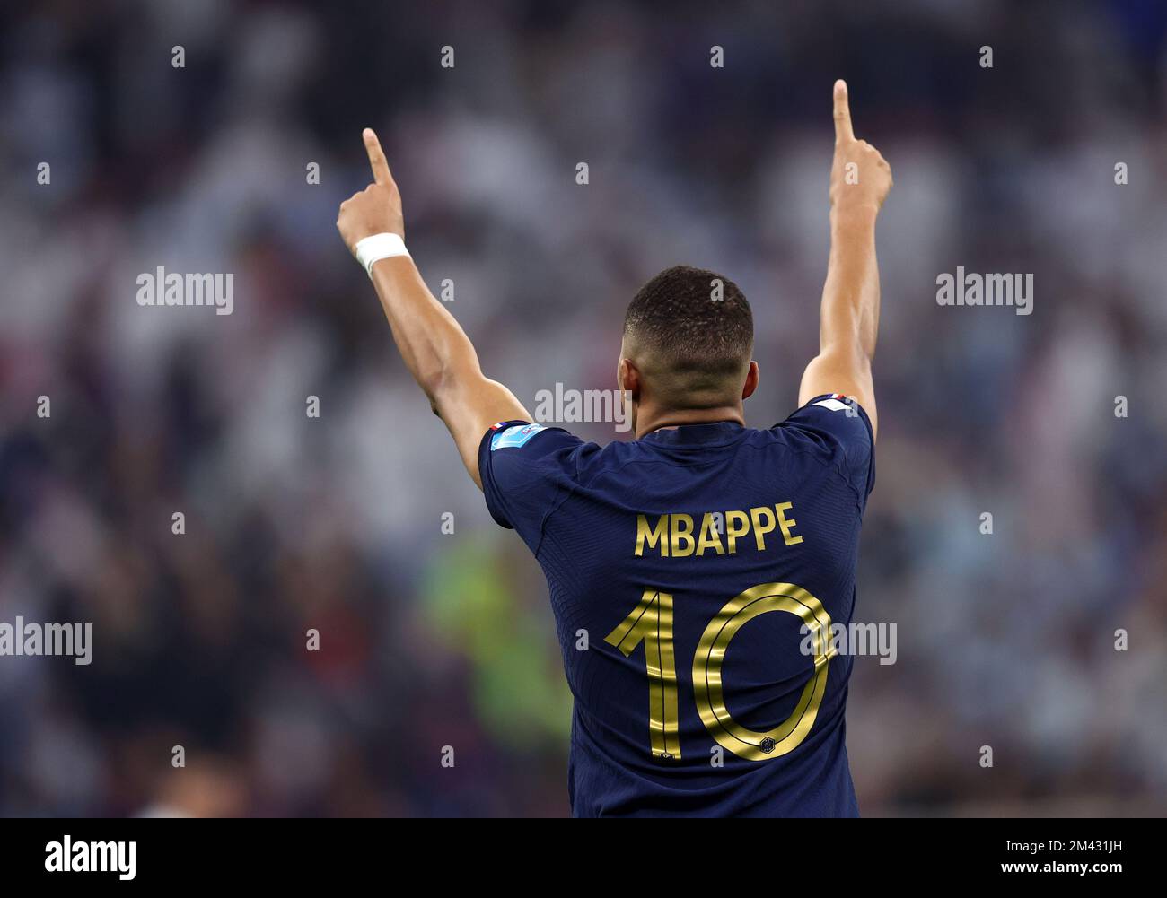 Doha, Qatar, 18th December 2022. Kylan Mbappe of France celebrates ...