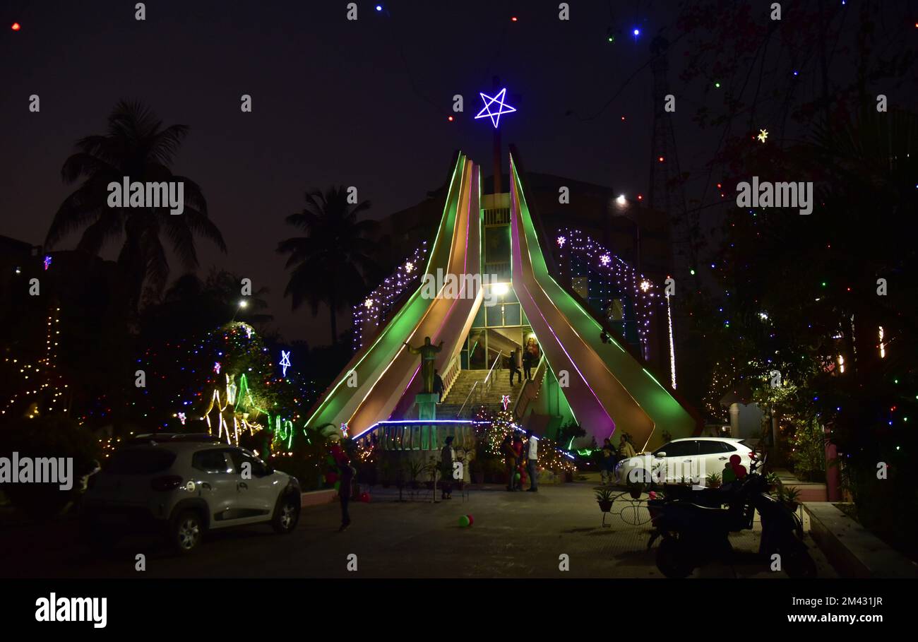 Guwahati, Guwahati, India. 18th Dec, 2022. St Joseph church being ...