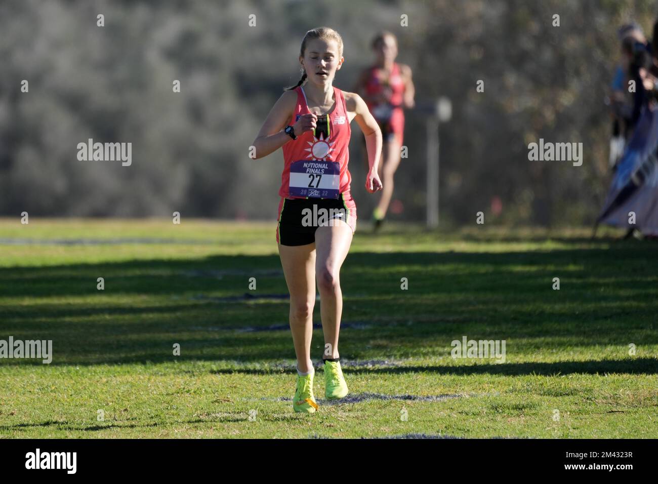 Abby Faith Cheeseman places fourth in the girls race in 17:13.4 at the 43rd Champs Sports Cross ...