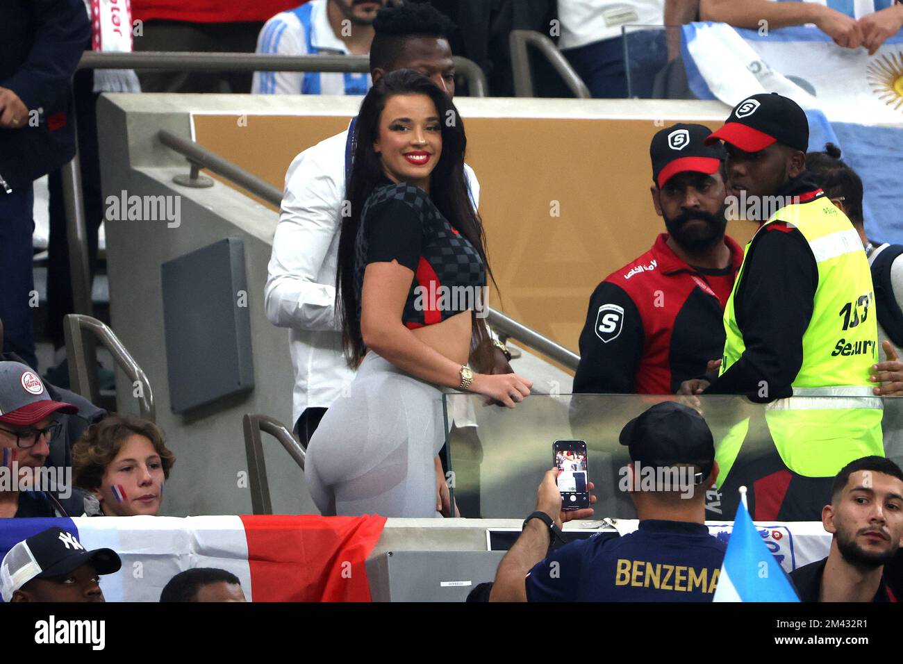 LUSAIL CITY, QATAR - DECEMBER 18: Croatian supporter Ivana Knoll cheer ...