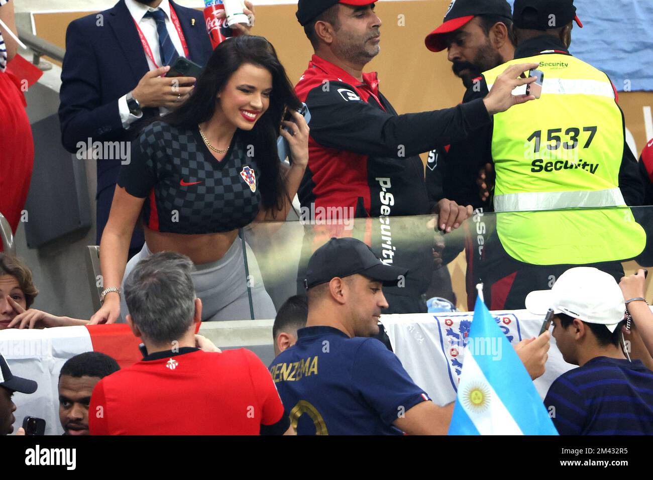 LUSAIL CITY, QATAR - DECEMBER 18: Croatian supporter Ivana Knoll cheer ...