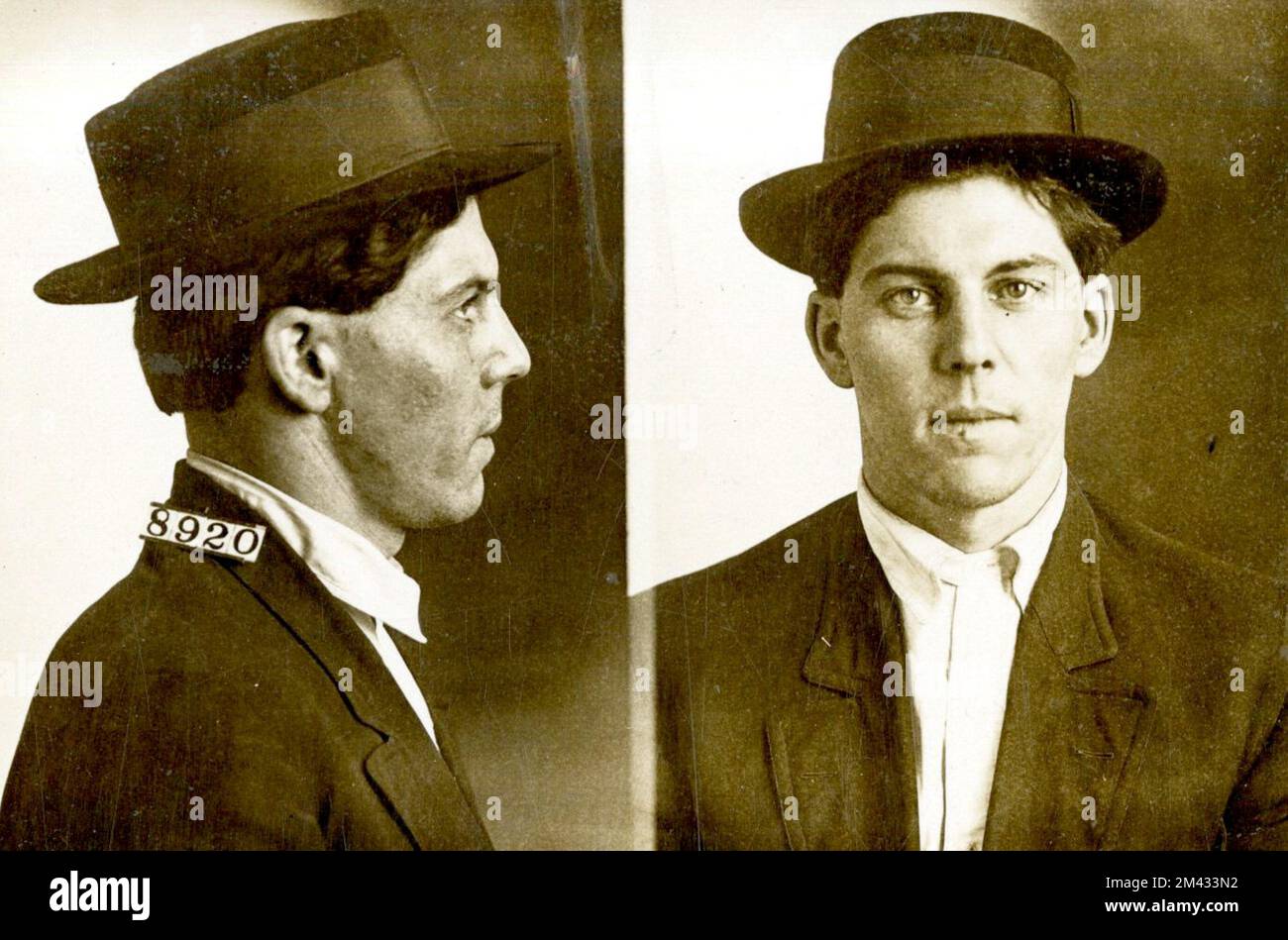 Photograph of J. F. Wallace. Bureau of Prisons, Inmate case files Stock ...