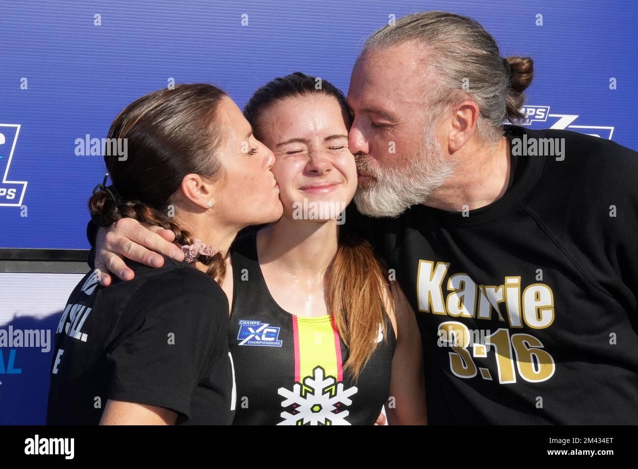 San Diego, United States. 10th Dec, 2022. Karrie Baloga (center) is ...