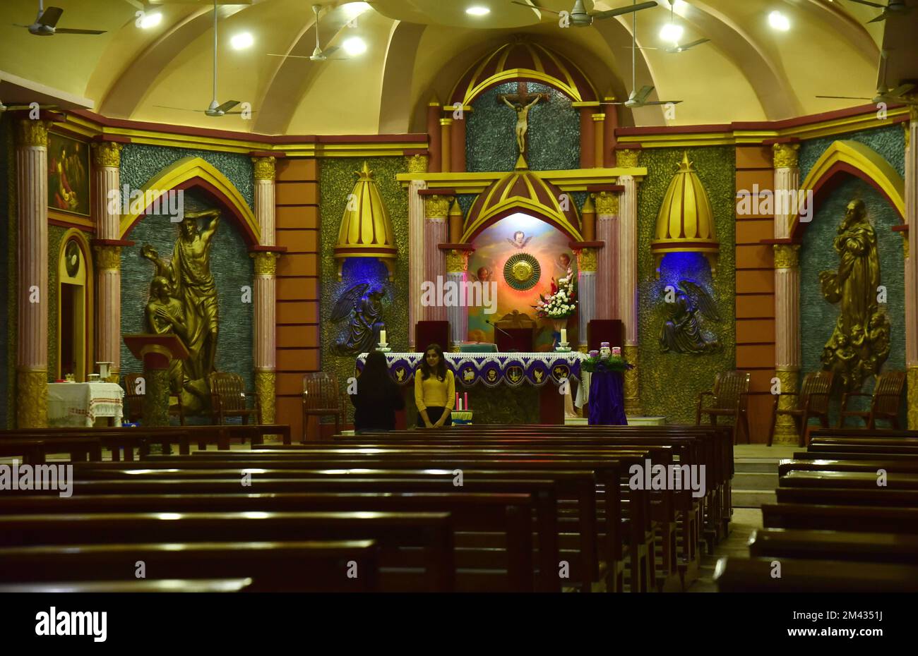 Guwahati, Guwahati, India. 18th Dec, 2022. A view of St Joseph church ...