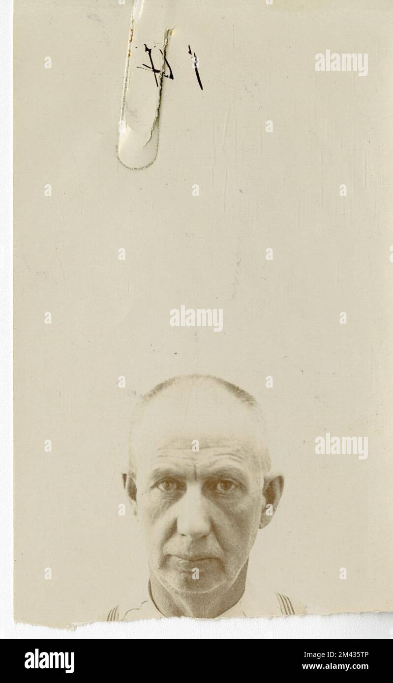 Photograph of J. C. Adams. Bureau of Prisons, Inmate case files Stock ...