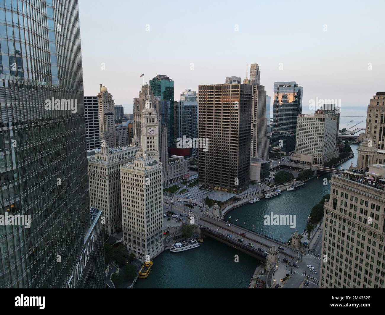 An aerial shot of the skyline of Chicago, United States Stock Photo - Alamy