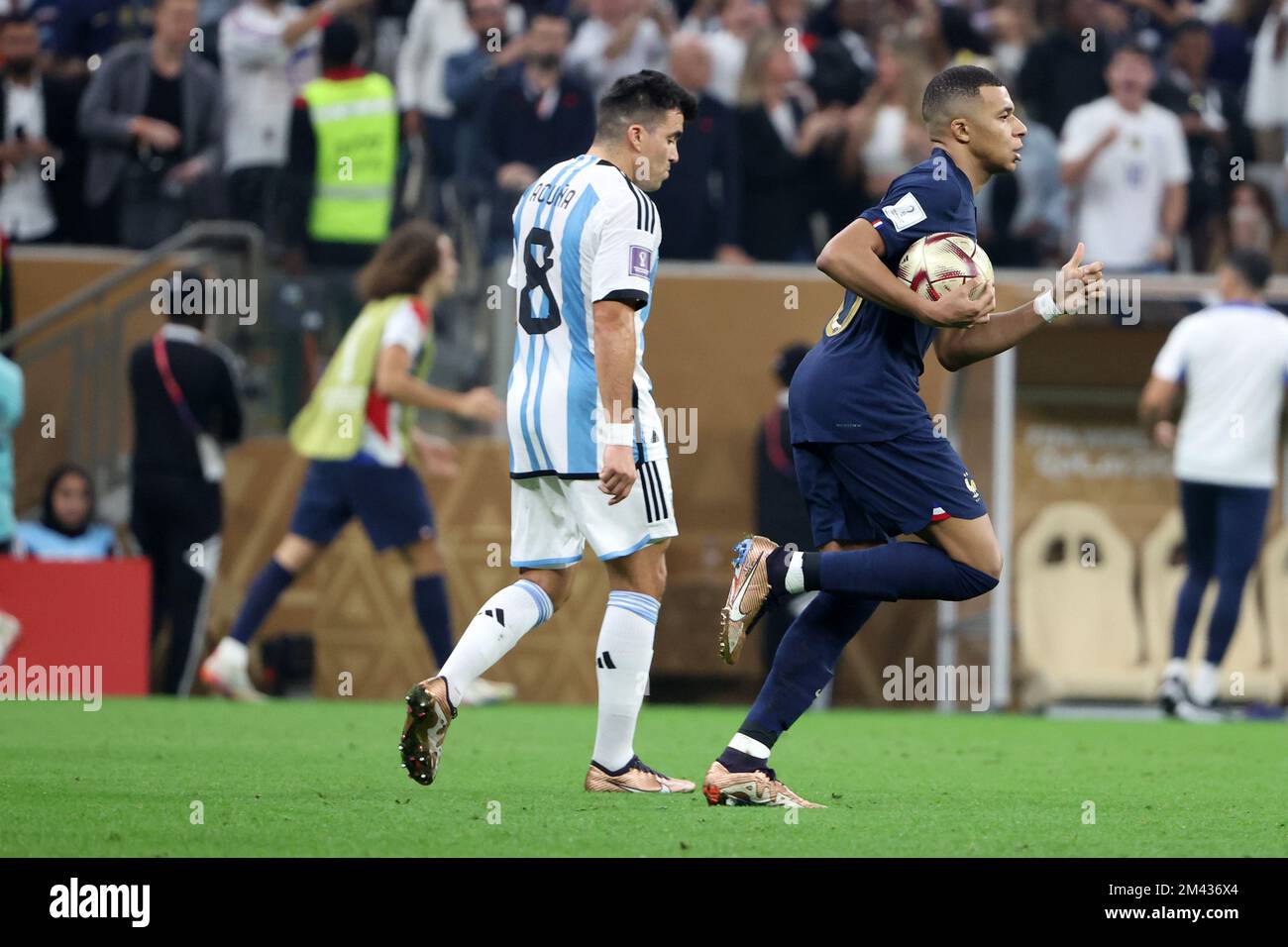 LUSAIL CITY, QATAR - DECEMBER 18: Kylian Mbappe of France in action ...