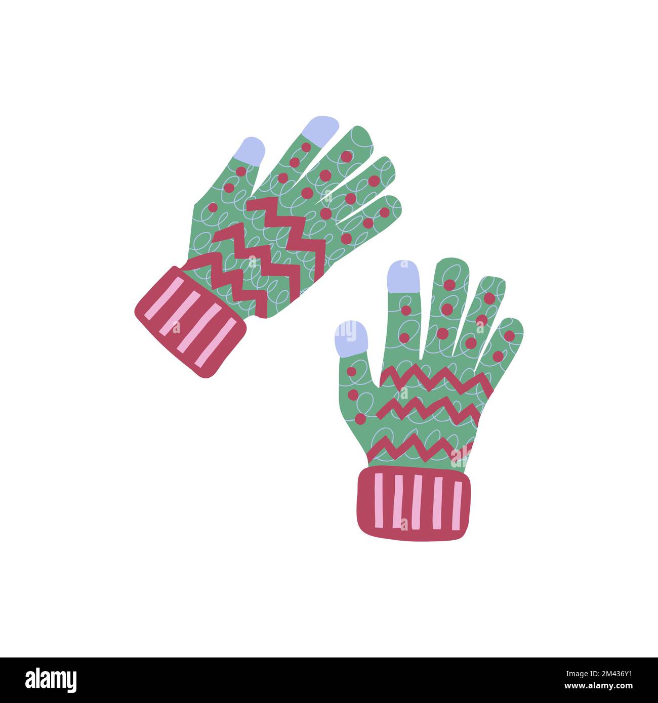Christmas gloves illustration Stock Vector Image & Art - Alamy