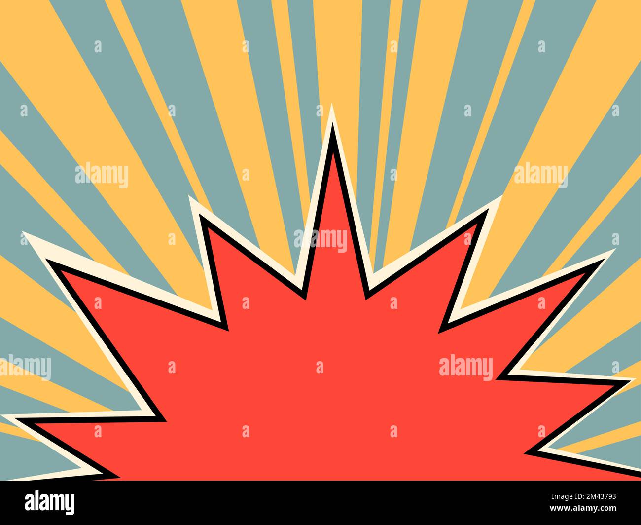 Red Comics Background. Explosion bright field yellow rays Stock Vector ...