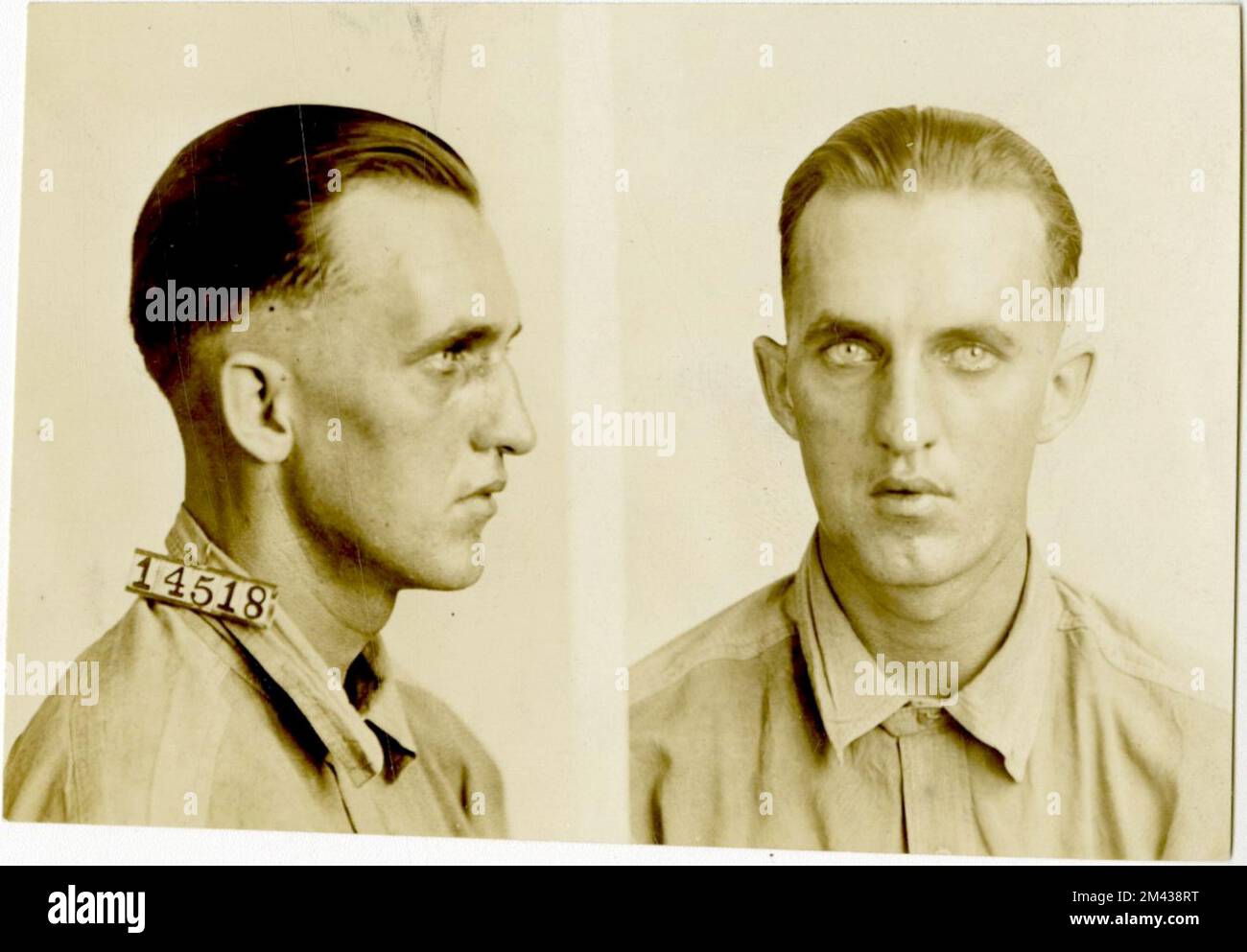 Photograph of Walter E. Bennett. Bureau of Prisons, Inmate case files Stock Photo - Alamy
