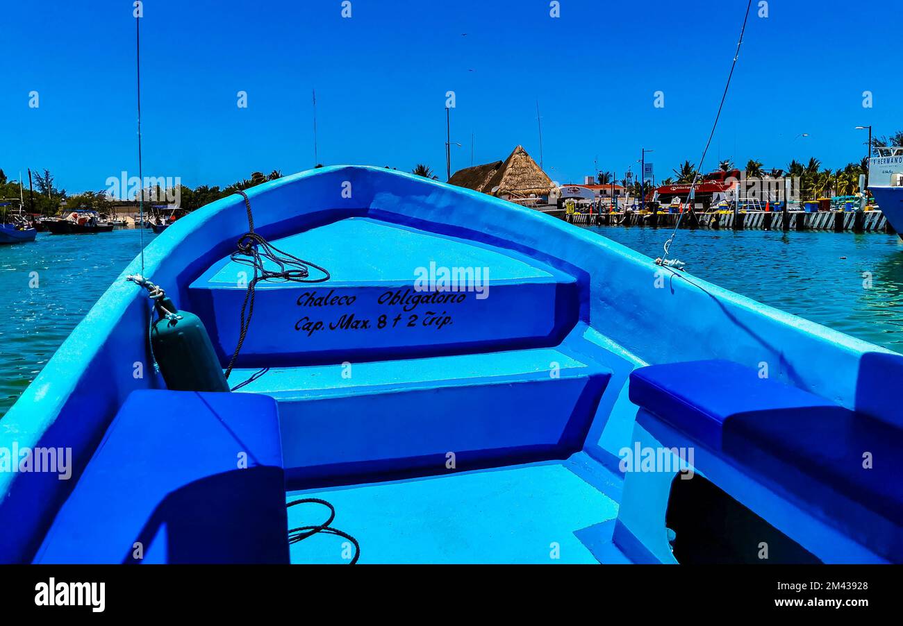 Holbox Quintana Roo Mexico 16. May 2022 Boat trip with speed boat or ...