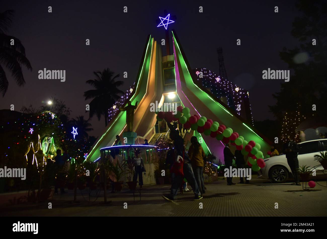 Guwahati, Guwahati, India. 18th Dec, 2022. St Joseph church being ...