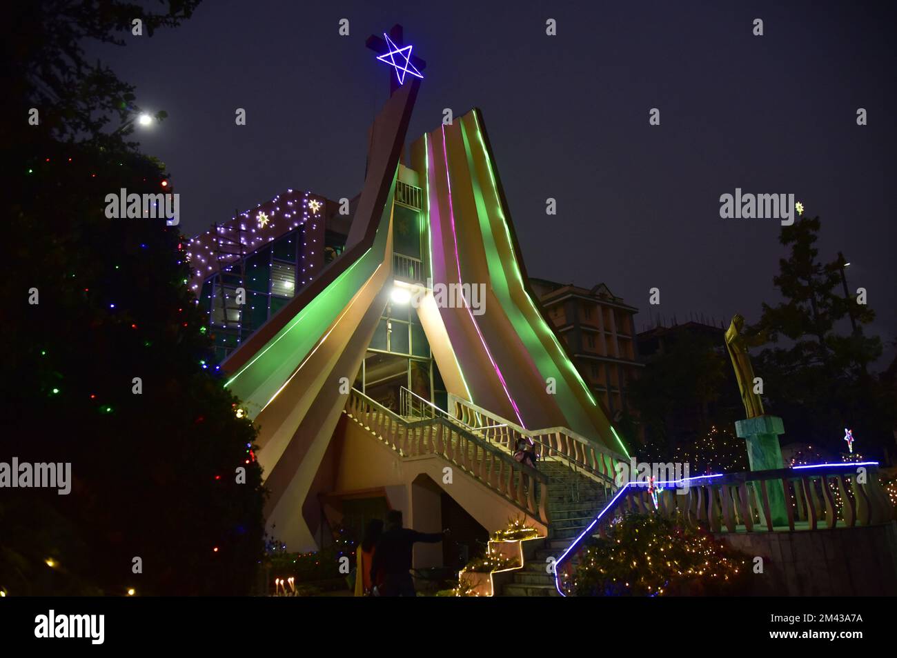 Guwahati, Guwahati, India. 18th Dec, 2022. St Joseph church being ...