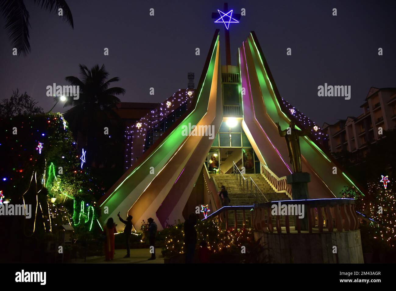 Guwahati, Guwahati, India. 18th Dec, 2022. St Joseph church being ...