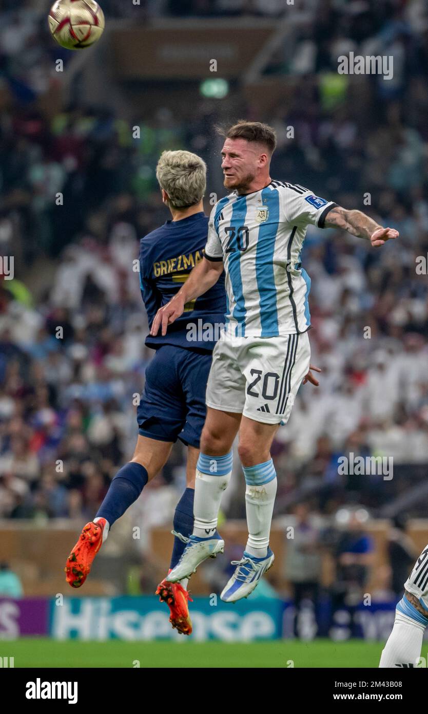 Lusail, Catar. 18th Dec, 2022. Argentina vs France Party, match valid ...