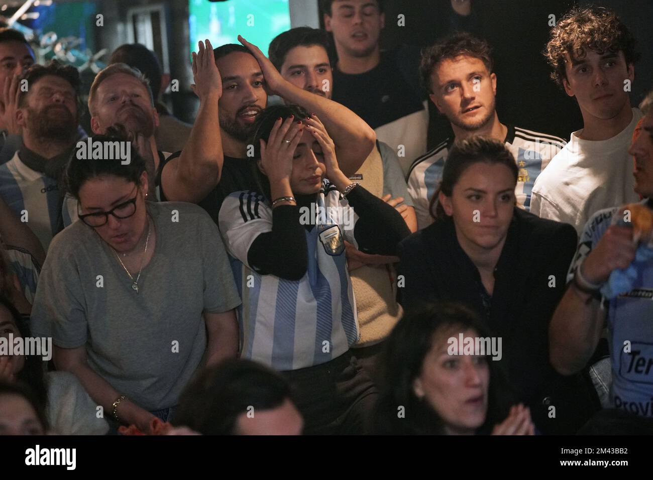 Argentina fans at Moo Cantina in Pimlico, London watch a screening of ...