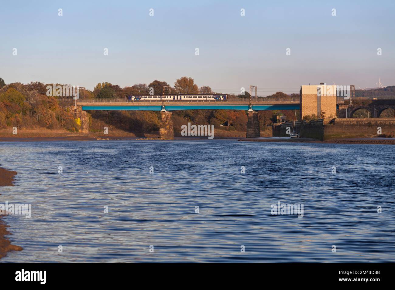 Northern Rail class 156 sprinter train crossing Carlisle Bridge ...