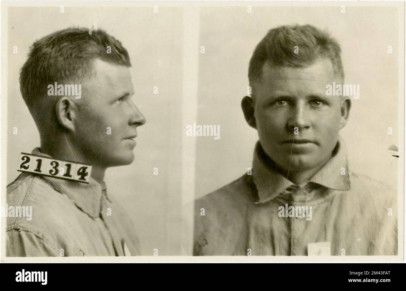 Photograph of Dewey Brown (aka Willie Jones). Bureau of Prisons, Inmate ...