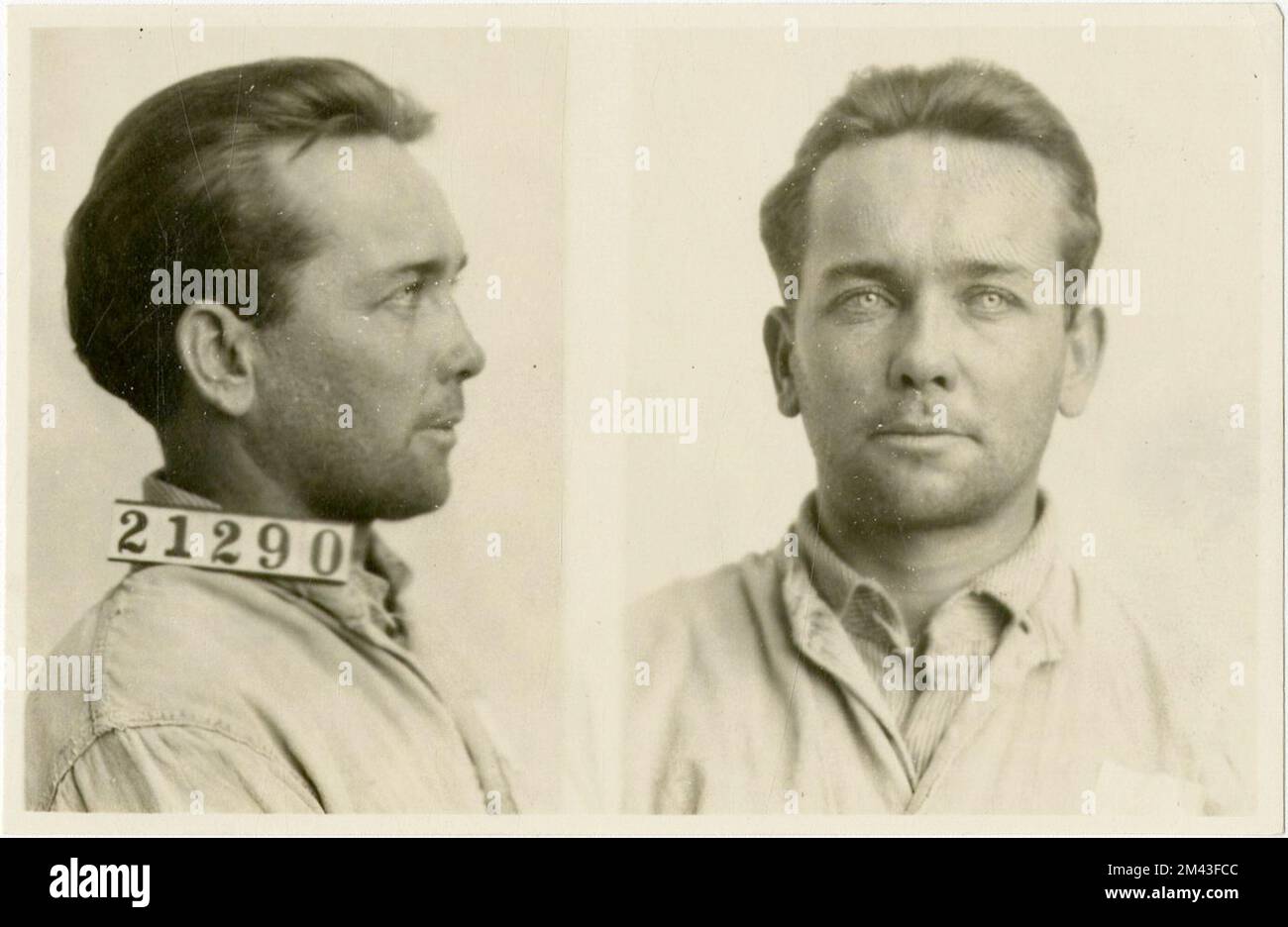 Photograph of W. L. Haworth (aka B. W. Raymond). Bureau of Prisons ...