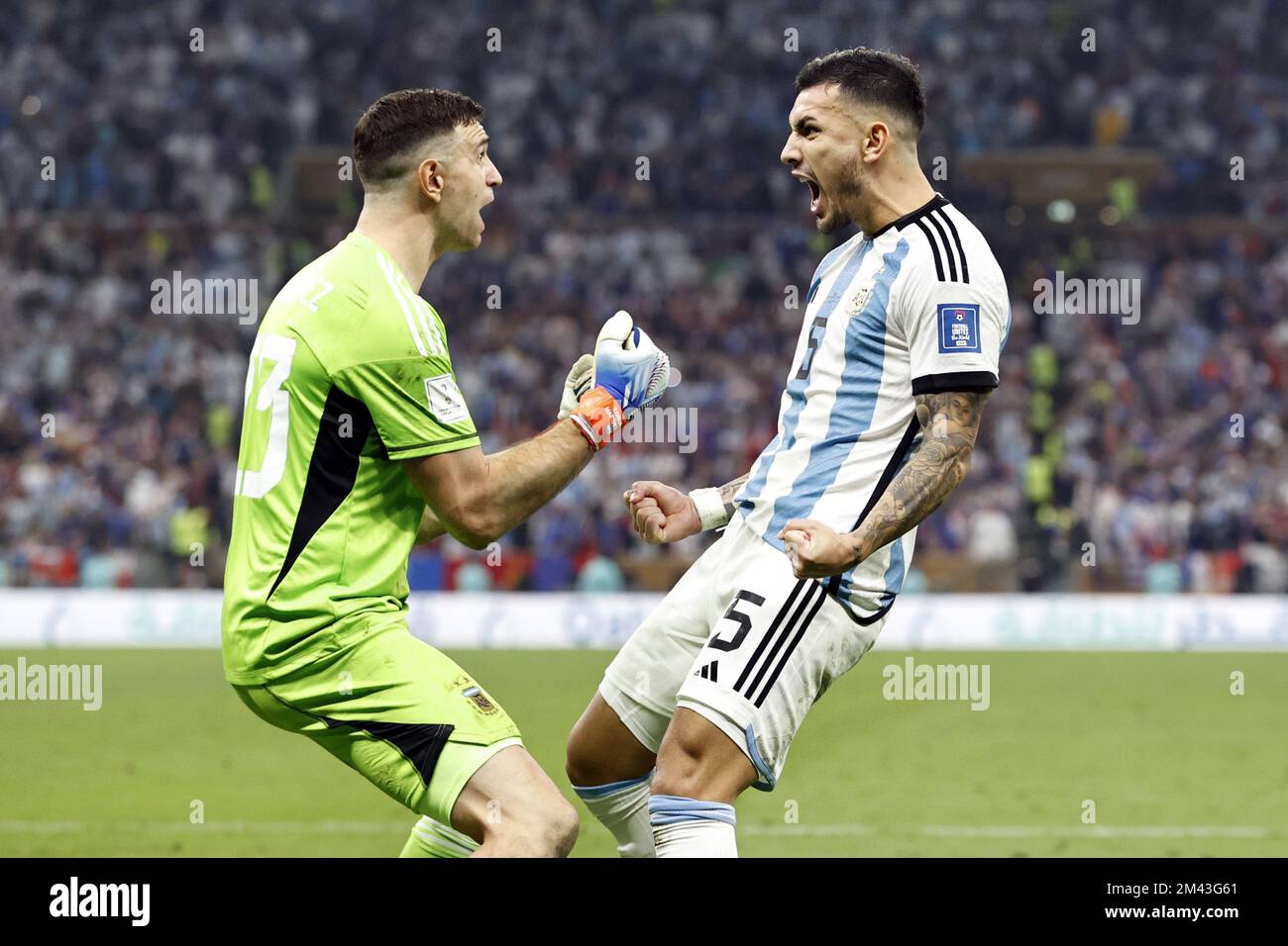 AL DAAYEN - (lr) Argentina goalkeeper Damian Martinez, Leandro Daniel ...