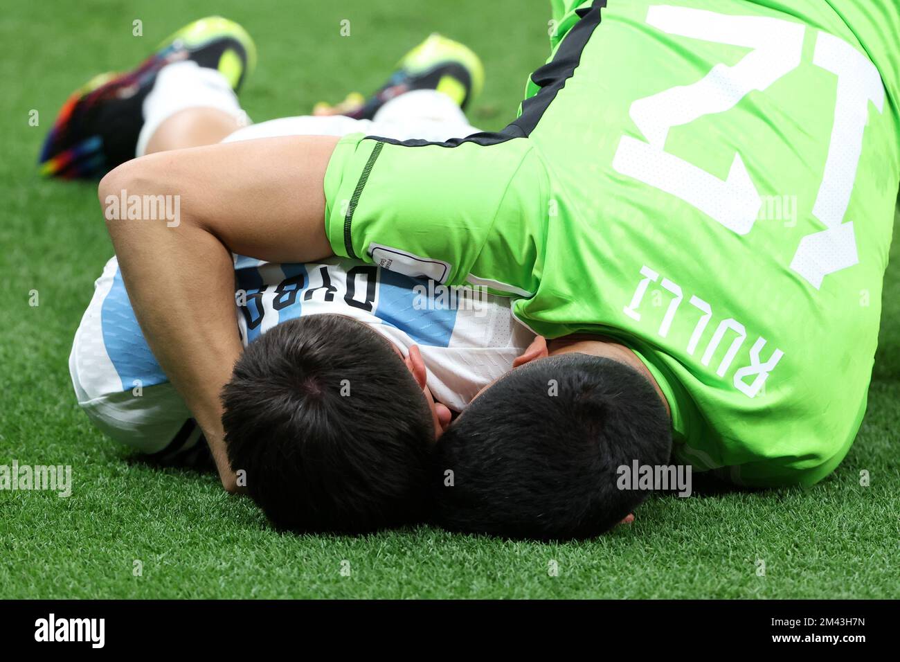 LUSAIL CITY, QATAR - DECEMBER 18: Argentina players celebrate after the ...