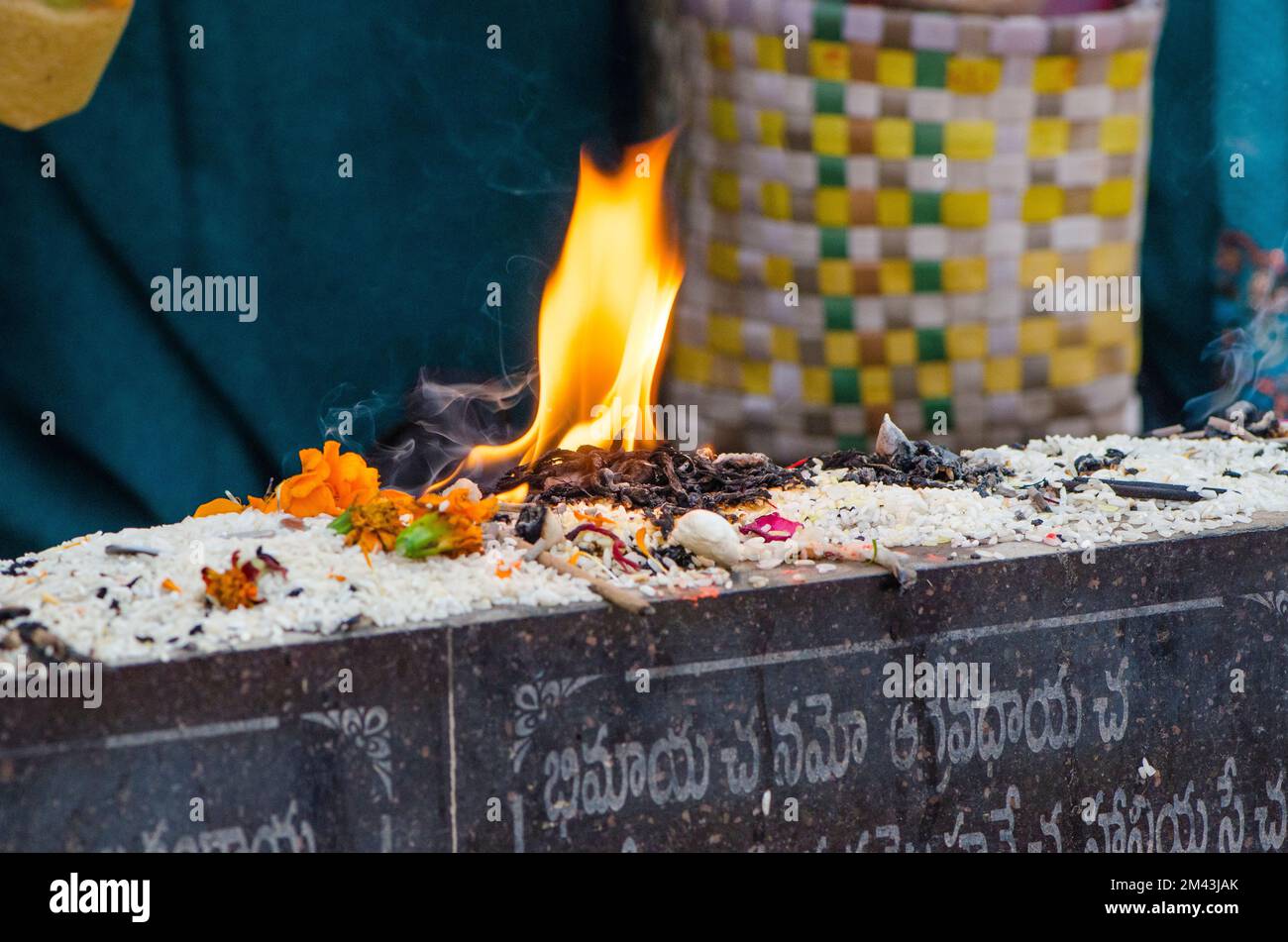 Performed pooja hi-res stock photography and images - Alamy