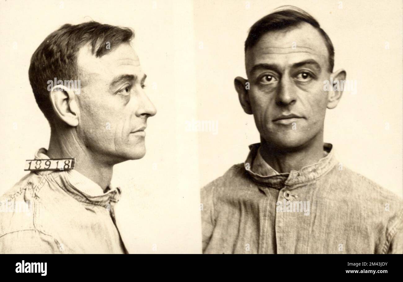 Photograph of C. W. Warden. Bureau of Prisons, Inmate case files Stock ...